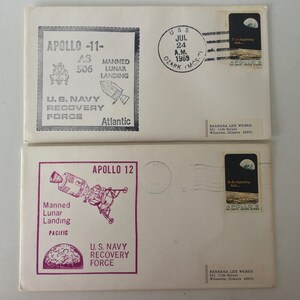 1969 Envelopes W/ SPACE STAMPS Apollo 9 11 12 First Man on | Etsy