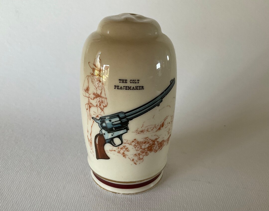 HYALYN Porcelain Pepper Shaker # 634 the Colt Peacemaker Cowboy ...