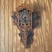 Vintage Fretwork Scrollwork Oak Wood Wall Clock Handmade Battery ...