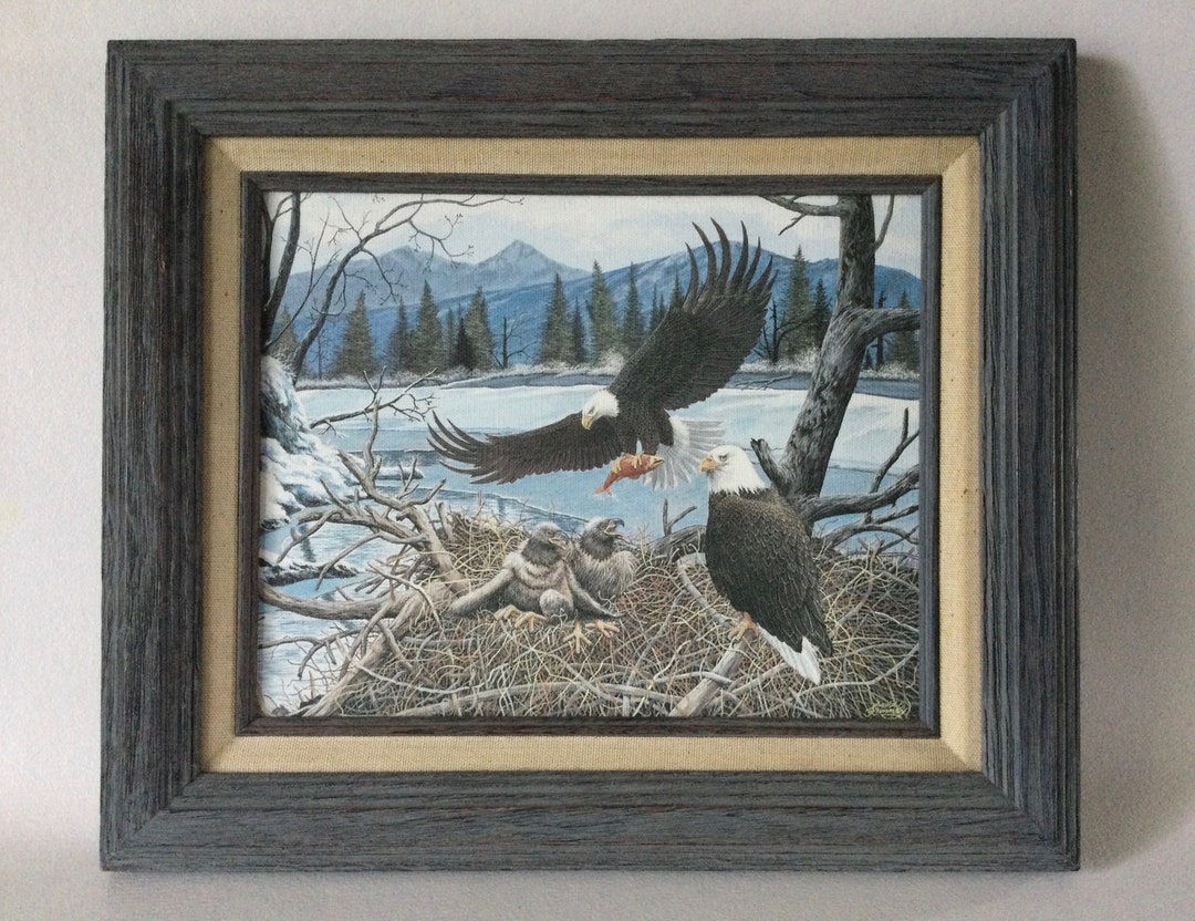 1992 EAGLE FAMILY Alaska by Beech Street Art C W/coa Serigraph ...