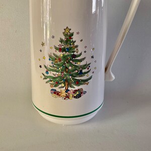 NIKKO Thermal Carafe HAPPY HOLIDAYS Christmas Tree 1 Quart Vintage ...