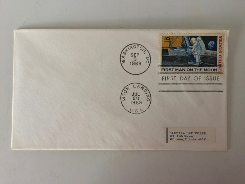 1969 Envelopes W/ SPACE STAMPS Apollo 9 11 12 First Man on | Etsy