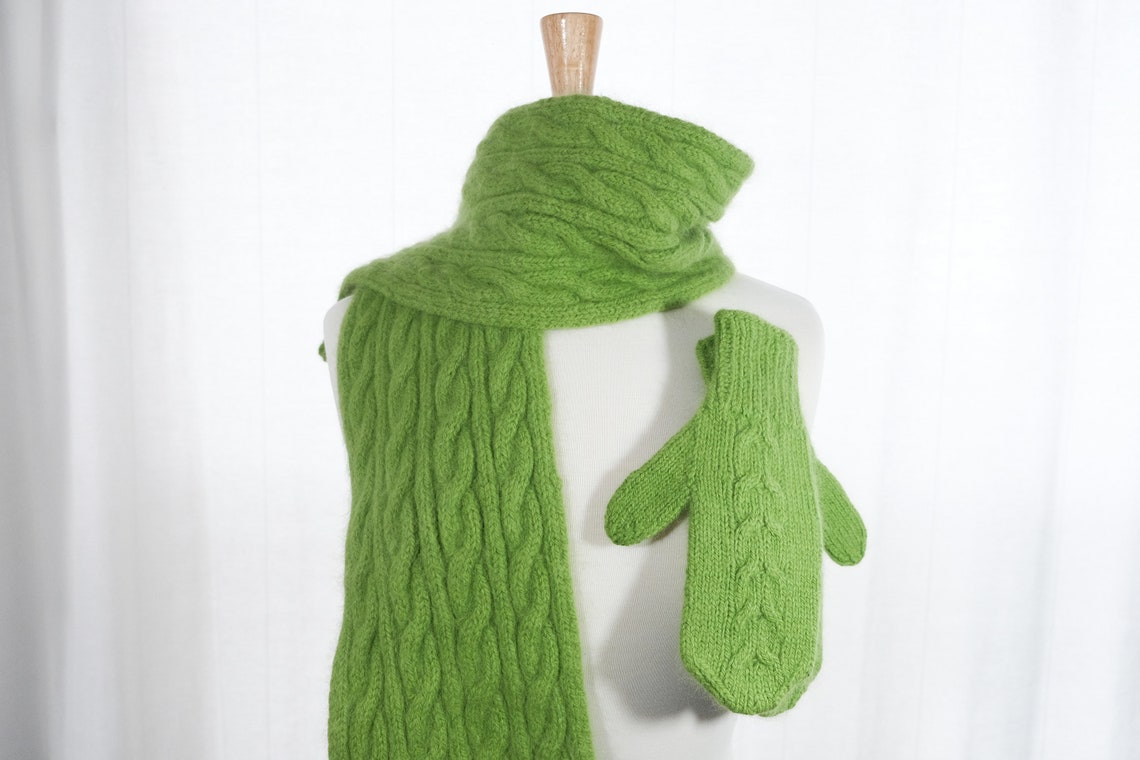 Pattern - Cloud Mittens and Scarf to Knit - Etsy