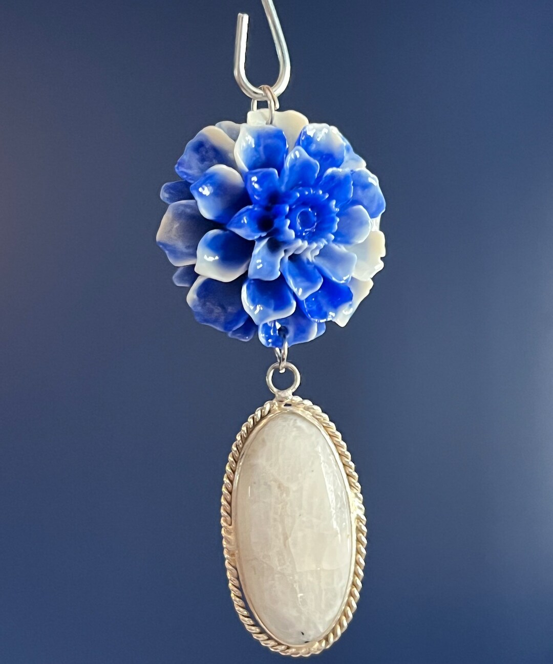 Crystal Rose Ornament, Stunning Rainbow Moonstone Flower Ornament, Rose ...