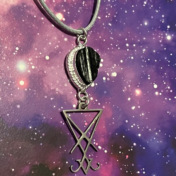 Crystal Lucifer Sigil Necklace - Etsy Singapore
