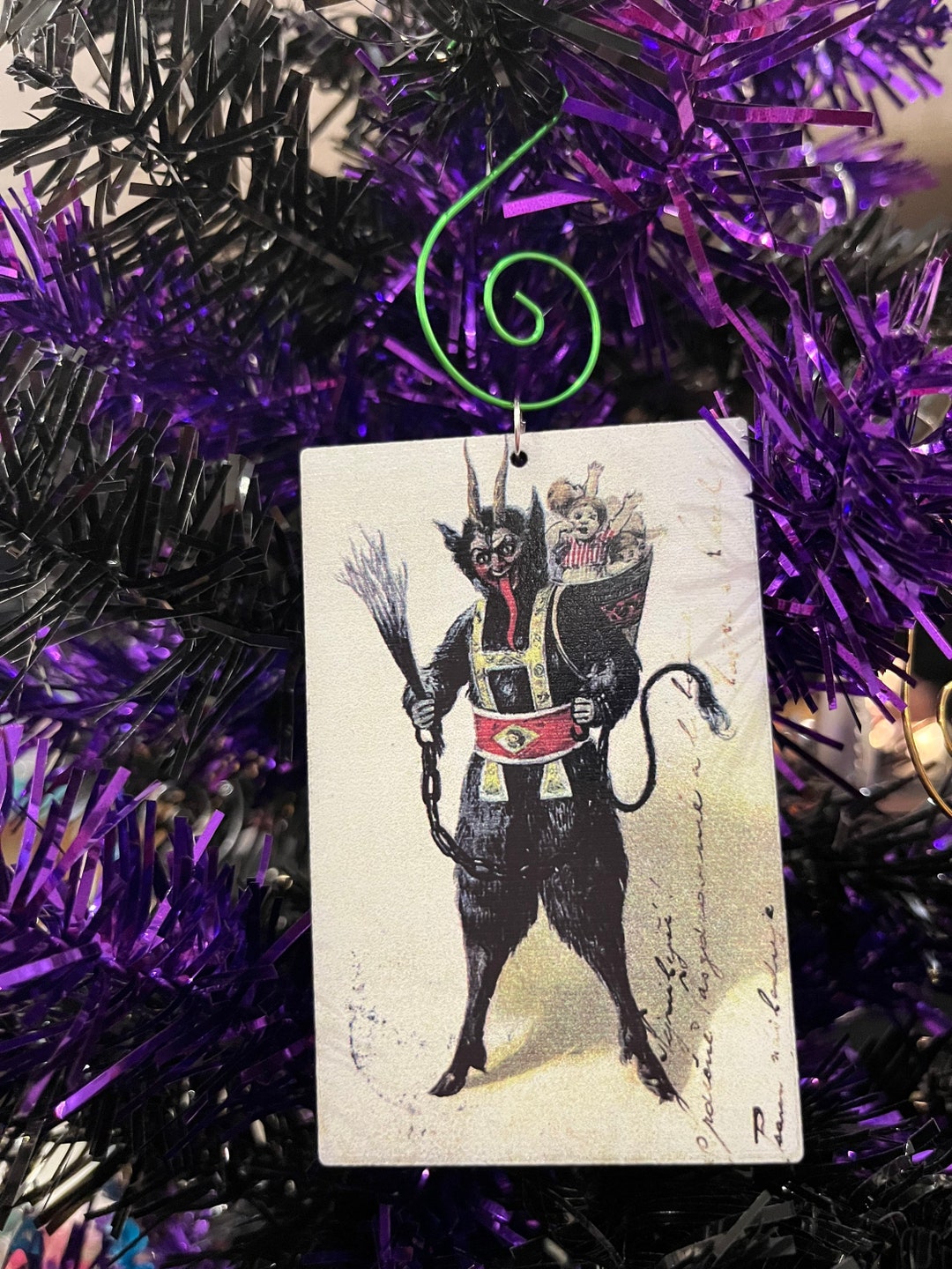 Krampus Holiday Ornament, Retro Krampus Ornament for Yule, Xmas Krampus ...