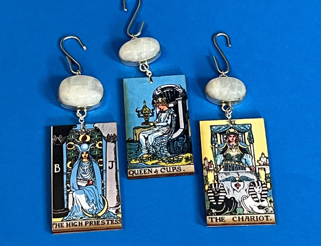 Tarot Card Xmas Ornament Set, Moonstone Mini Tarot Card Home Decor ...