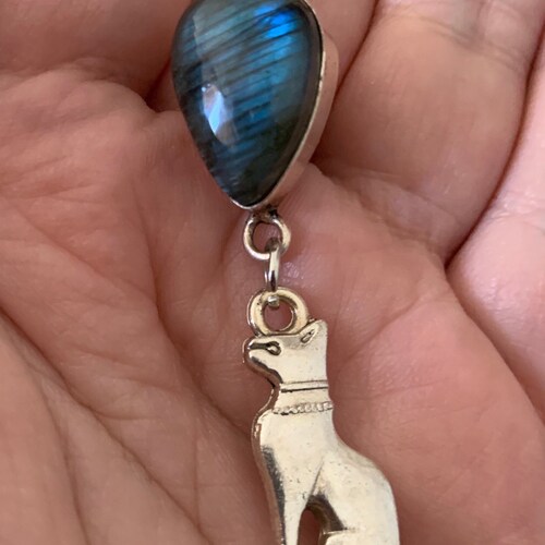 Egyptian Black Cat Pendant/bastet Goddess/sterling - Etsy