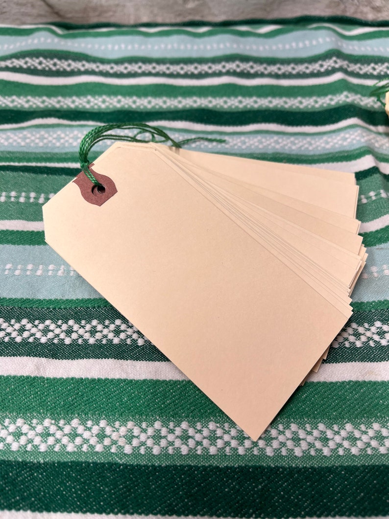 100 Manila Cardstock Tags With Eyelet Vintage Storage Label - Etsy