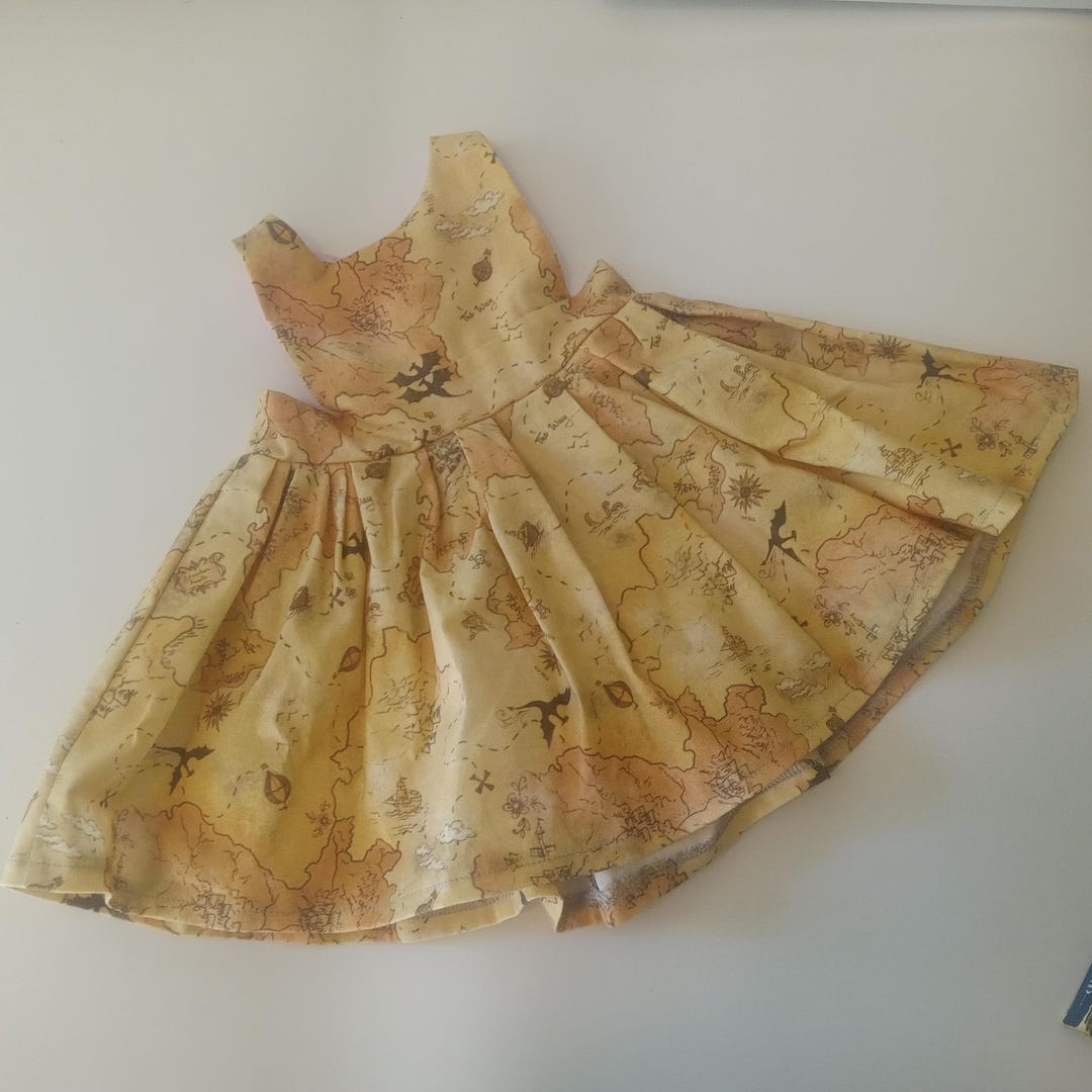 Halfling Adventure Baby Dress, Hobbit Inspired Girls Pinafore Dress ...