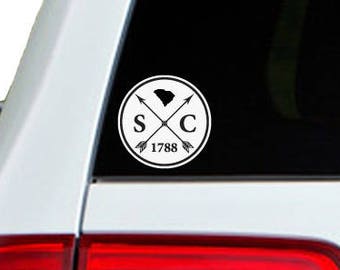 South Carolina Car Decal - Etsy