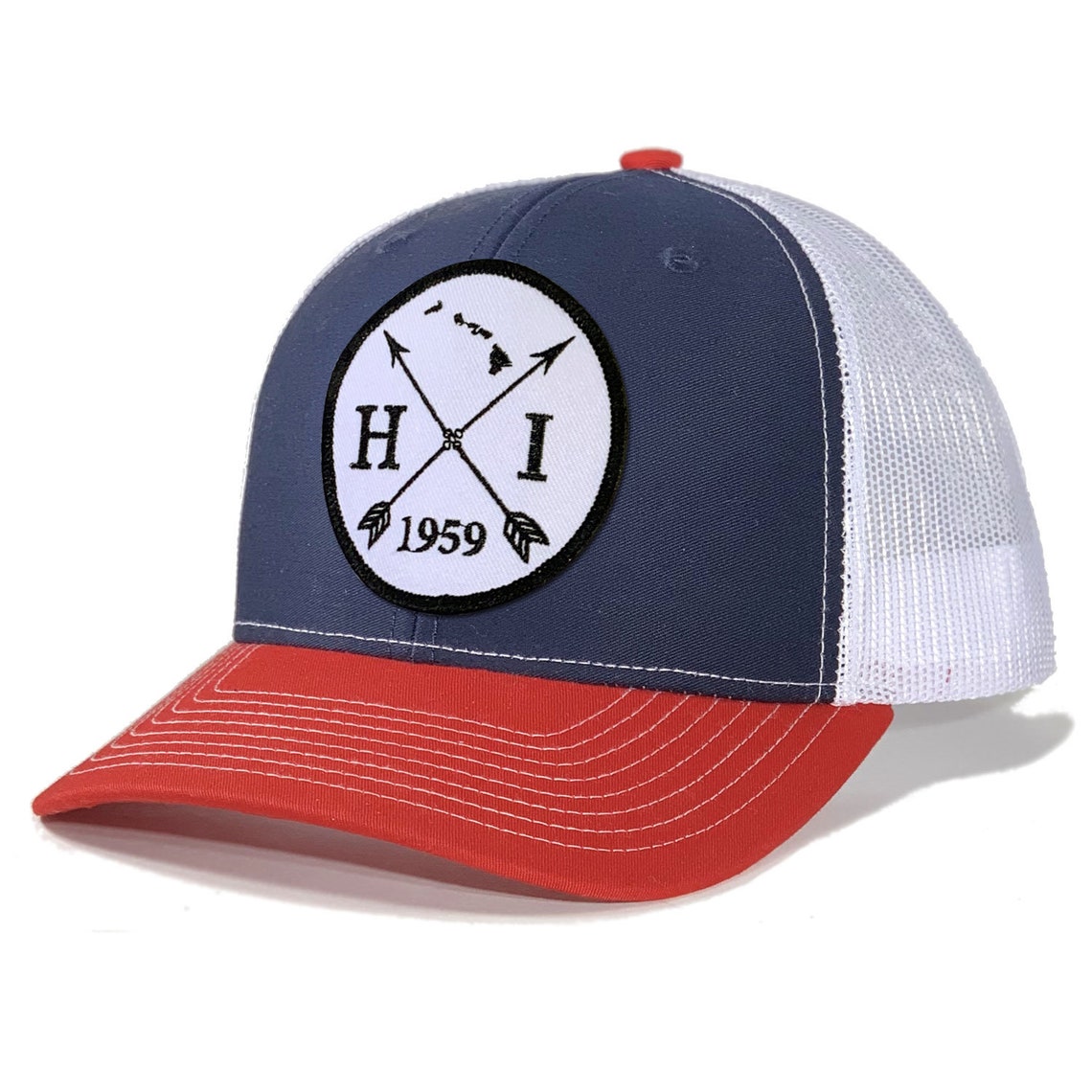 Homeland Tees Hawaii Arrow Patch Trucker Hat - Etsy
