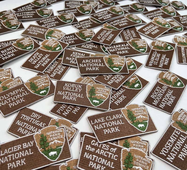Embroidered National Parks Patch - Iron-on USA Arrowhead Souvenir for ...