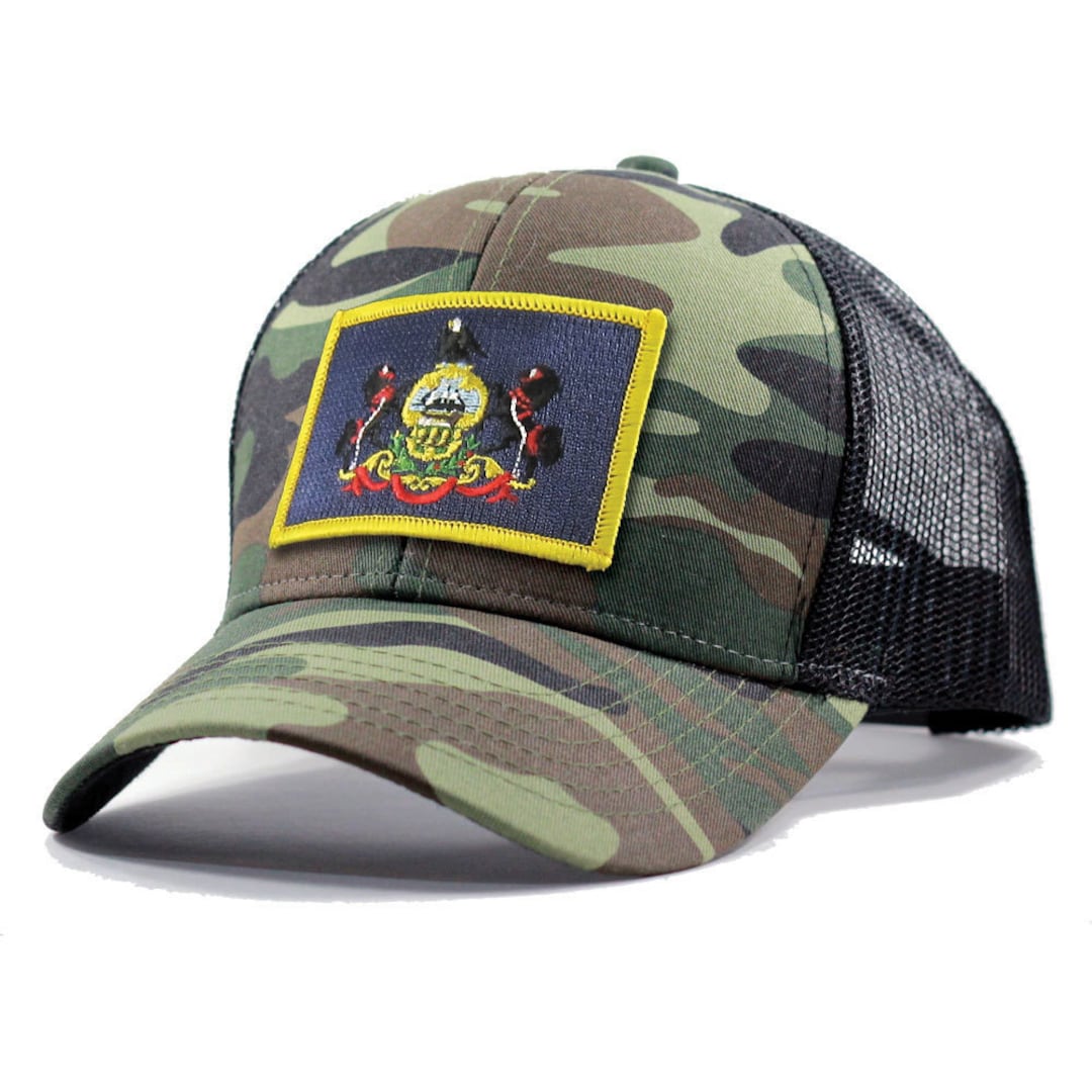Homeland Tees Pennsylvania Flag Hat - Army Camo Trucker - Etsy
