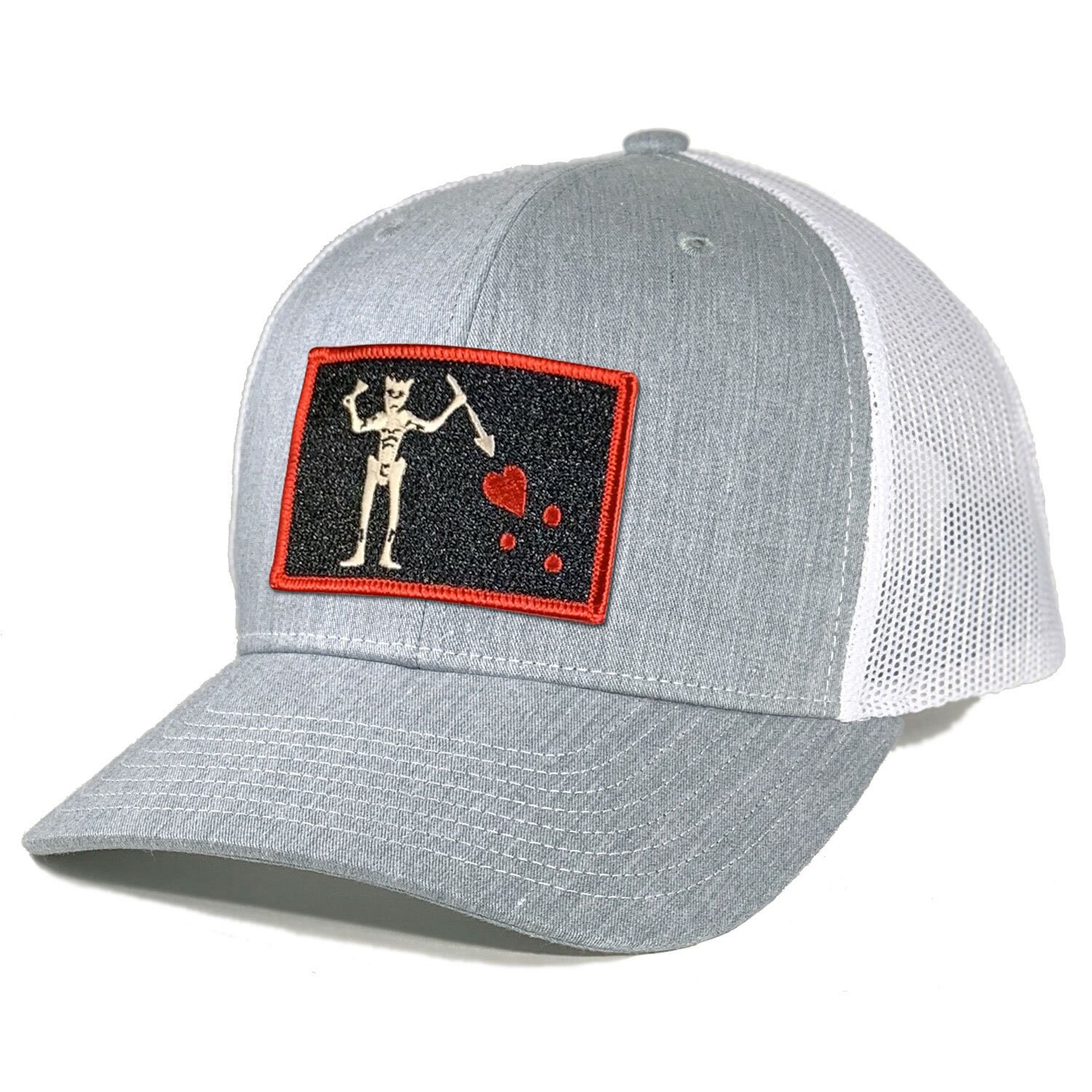 Homeland Tees Blackbeard Pirate Flag Trucker Hat Homeland Tees Blackbeard Pirate Flag Trucker Hat