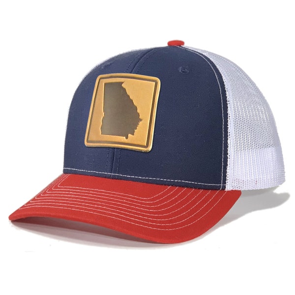 Georgia Leather Hat Patch - Etsy