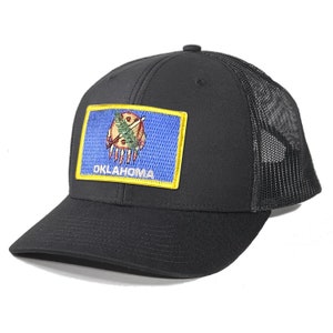 Homeland Tees Oklahoma Flag Patch Trucker Hat - Etsy