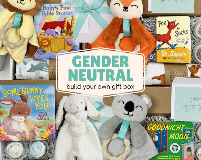Baby Gift Set, Neutral Baby Gift Box, Baby Gender Reveal Gift, Baby ...