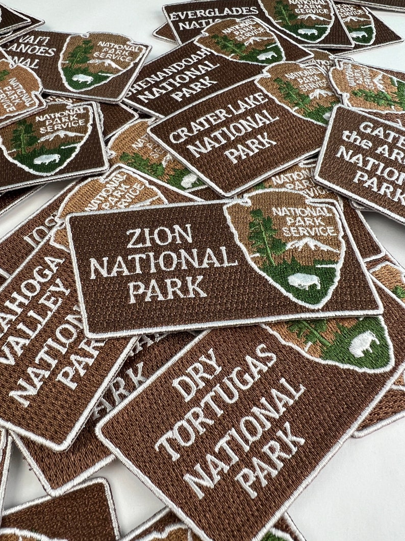 Embroidered National Parks Patch - Iron-on USA Arrowhead Souvenir for ...