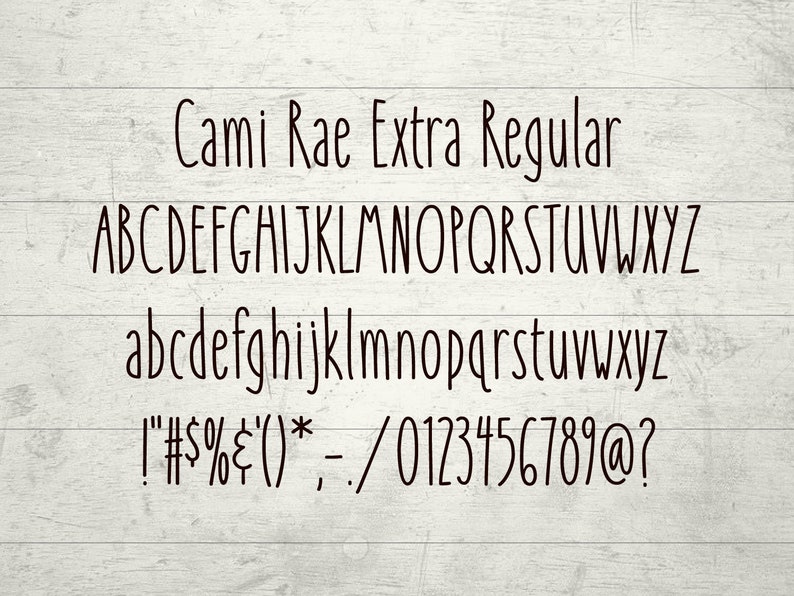 Cami Rae EXTRA Font 9-weights Thin to Heavy Numbers | Etsy