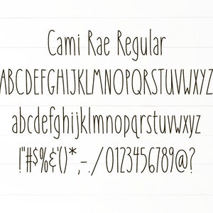 Cami Rae Font - Regular & Bold - Numbers - Lowercase - OTF and TTF - Etsy
