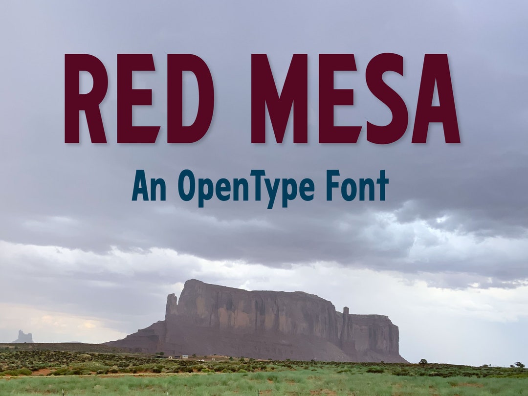 Red Mesa Font - Etsy