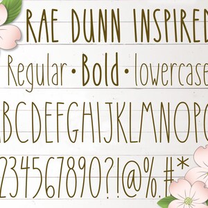 Cami Rae Font Regular & Bold Numbers Lowercase OTF and TTF - Etsy