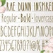 Cami Rae Font Regular & Bold Numbers Lowercase OTF and TTF - Etsy