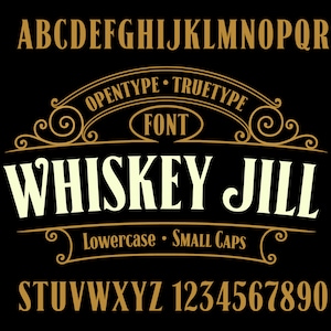 Whiskey Jill Font OTF - Etsy
