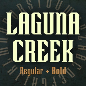 Laguna Creek Font - Regular - Bold - OTF - Etsy