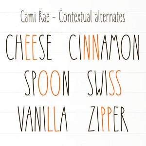 Cami Rae Font - Regular & Bold - Numbers - Lowercase - OTF and TTF - Etsy