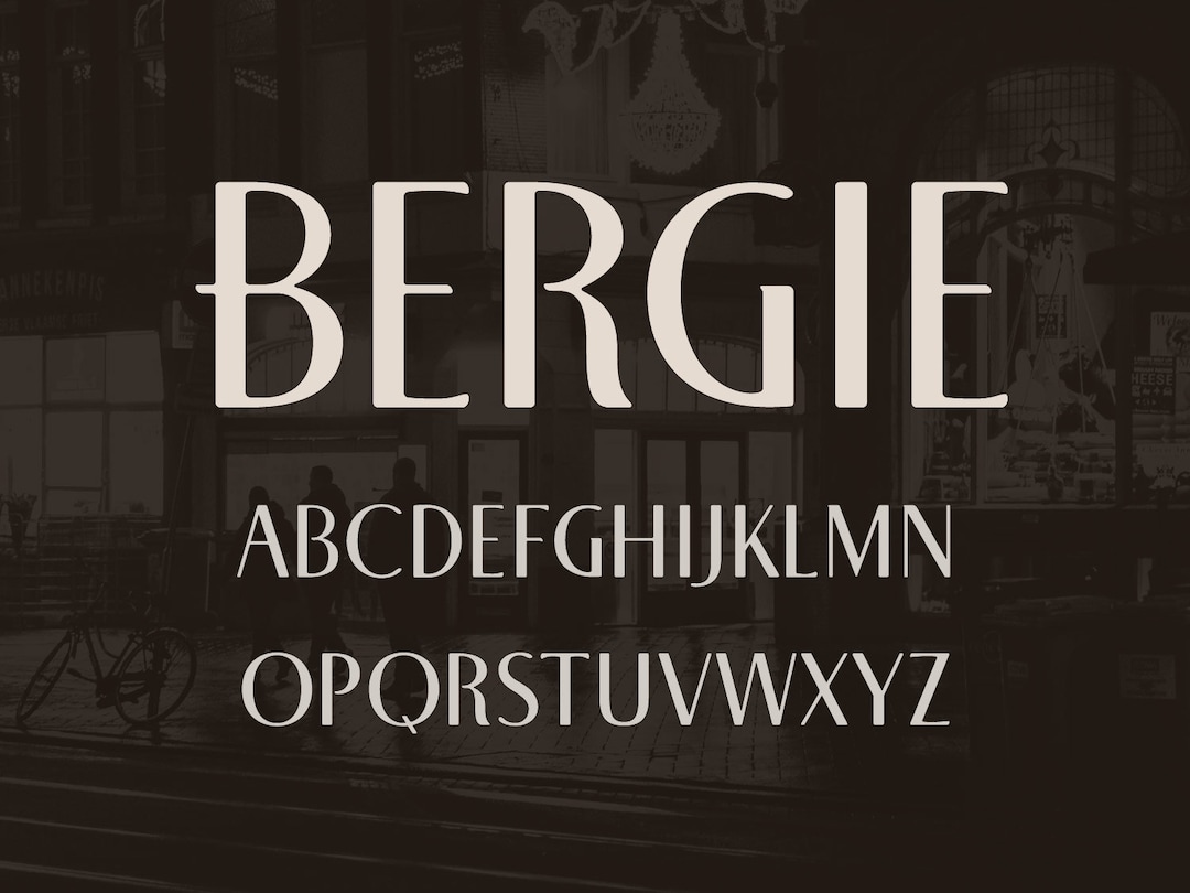 Bergie - an Art Deco Font - Etsy