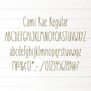 Cami Rae Font Regular & Bold Numbers Lowercase OTF and - Etsy