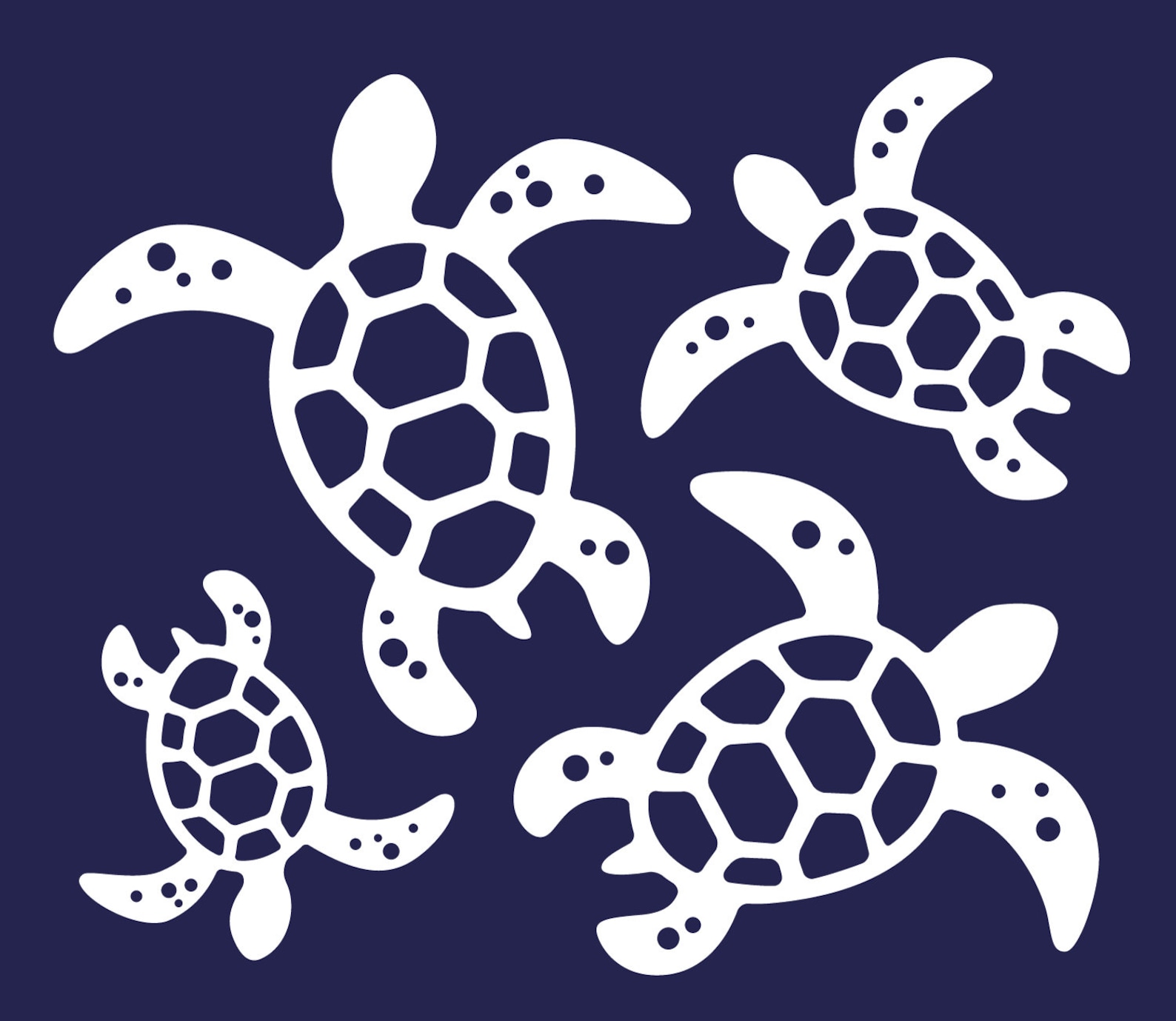 Swimming Sea Turtles - SVG - Etsy