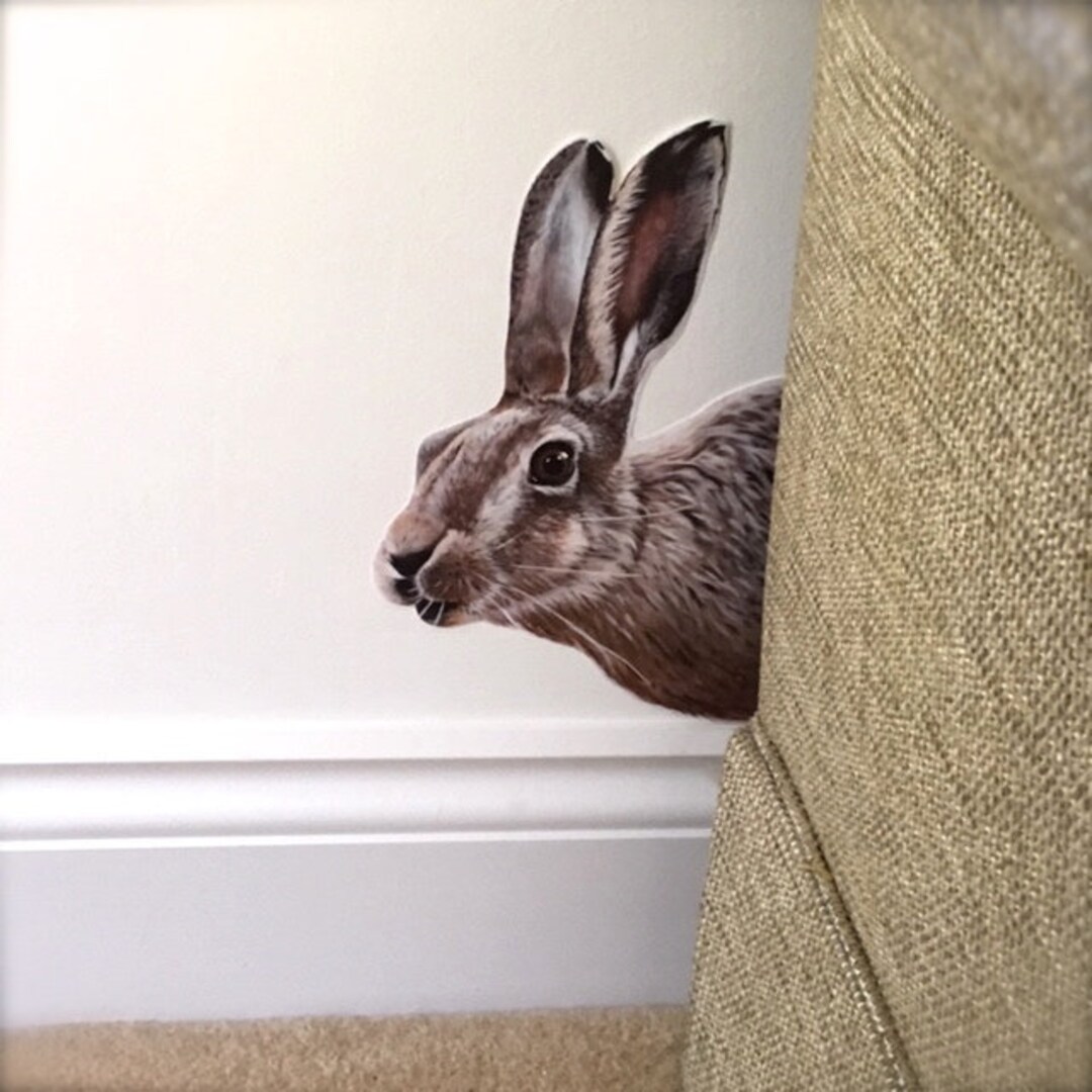 Hare Wall Sticker Decal: Removable Re-positionable Hand Cut Vinyl Art ...