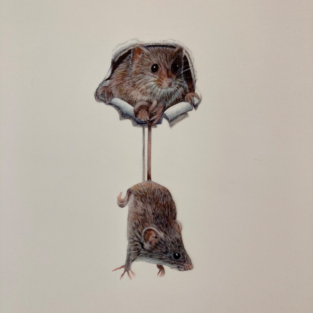 Two Mice, Removable Decal Mouse Wall Stickers Taken From My Original ...