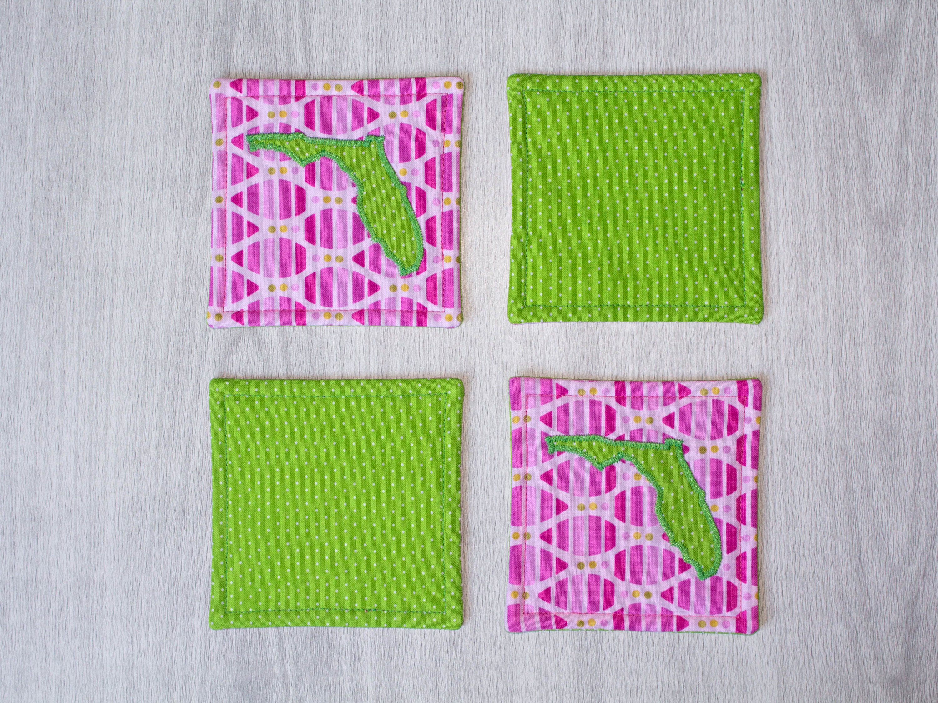 Florida Cloth Drink Coasters - Etsy