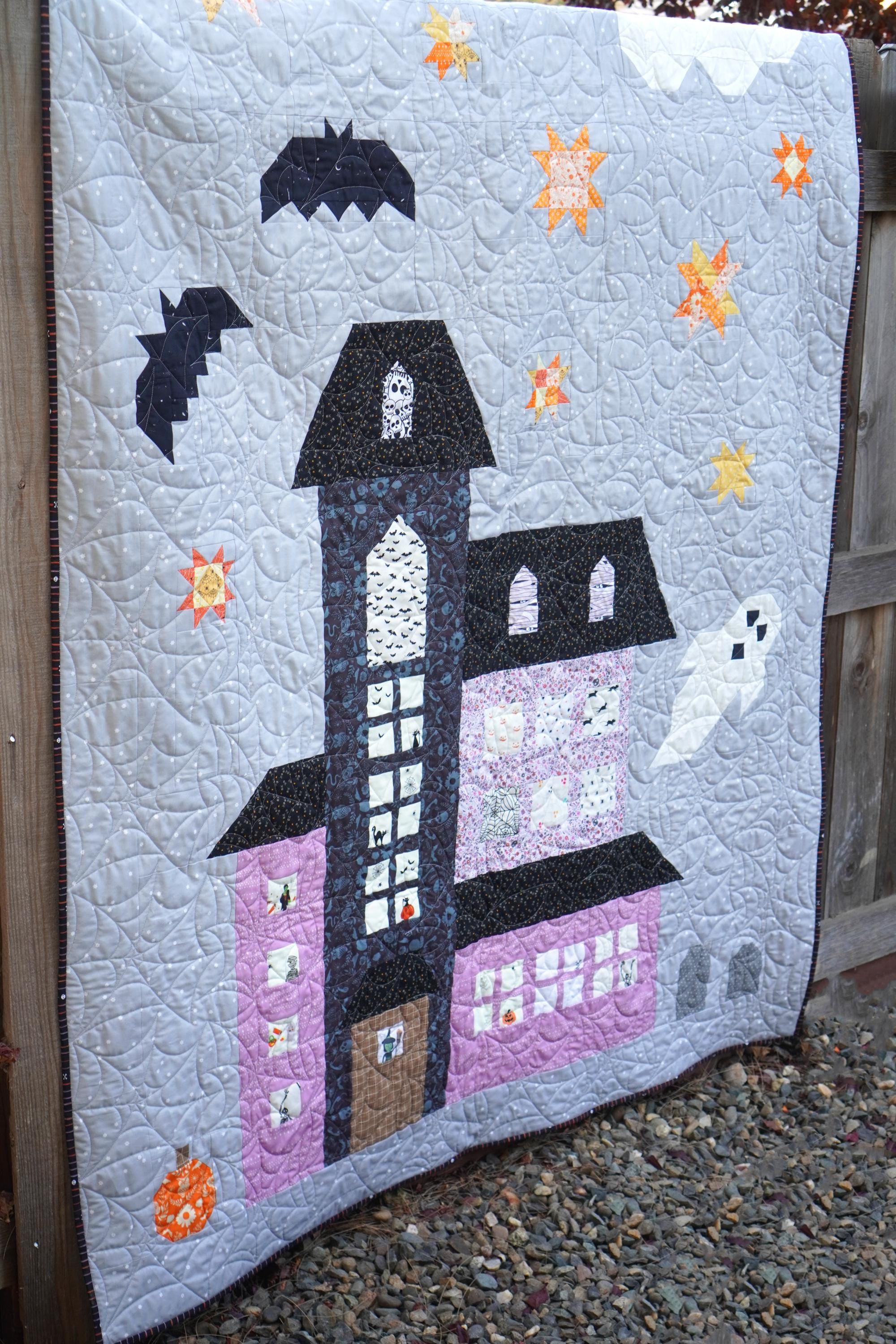 Halloween Quilt Pattern - Haunted House - Etsy