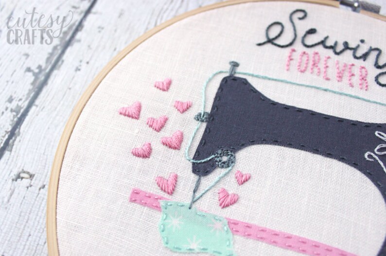 Sewing Machine PDF Hand Embroidery Pattern - Etsy