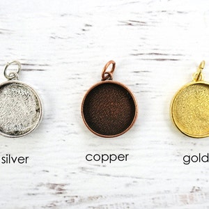 Medium Circle Embroidery Pendant Frame Kit, Embroidery Pendant and Tag ...