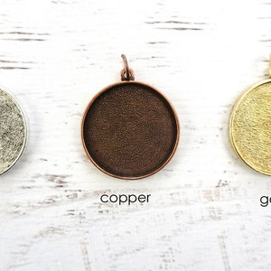 Large Circle Embroidery Necklace Frame Kit, Embroidery Necklace Pendant ...