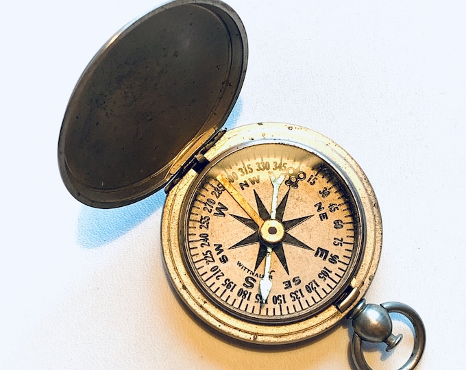 Antique Compass Wittenaur Engineering Pocket Watch Style Glass - Etsy
