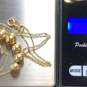 Vintage 14k Gold Add a Bead Necklace, 20 Chain With Ball Beads, Dent - Etsy