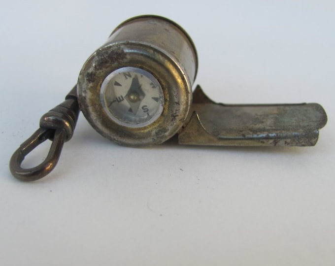 Working Antique Toy COMPASS Whistle Aluminum Pocket Watch Fob - Etsy