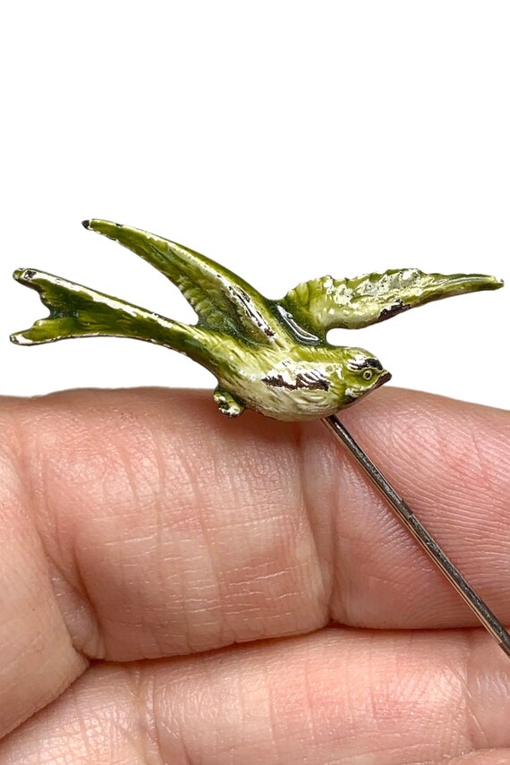 Arpel Vintage Enameled Bird of Paradise Brooch - Gem