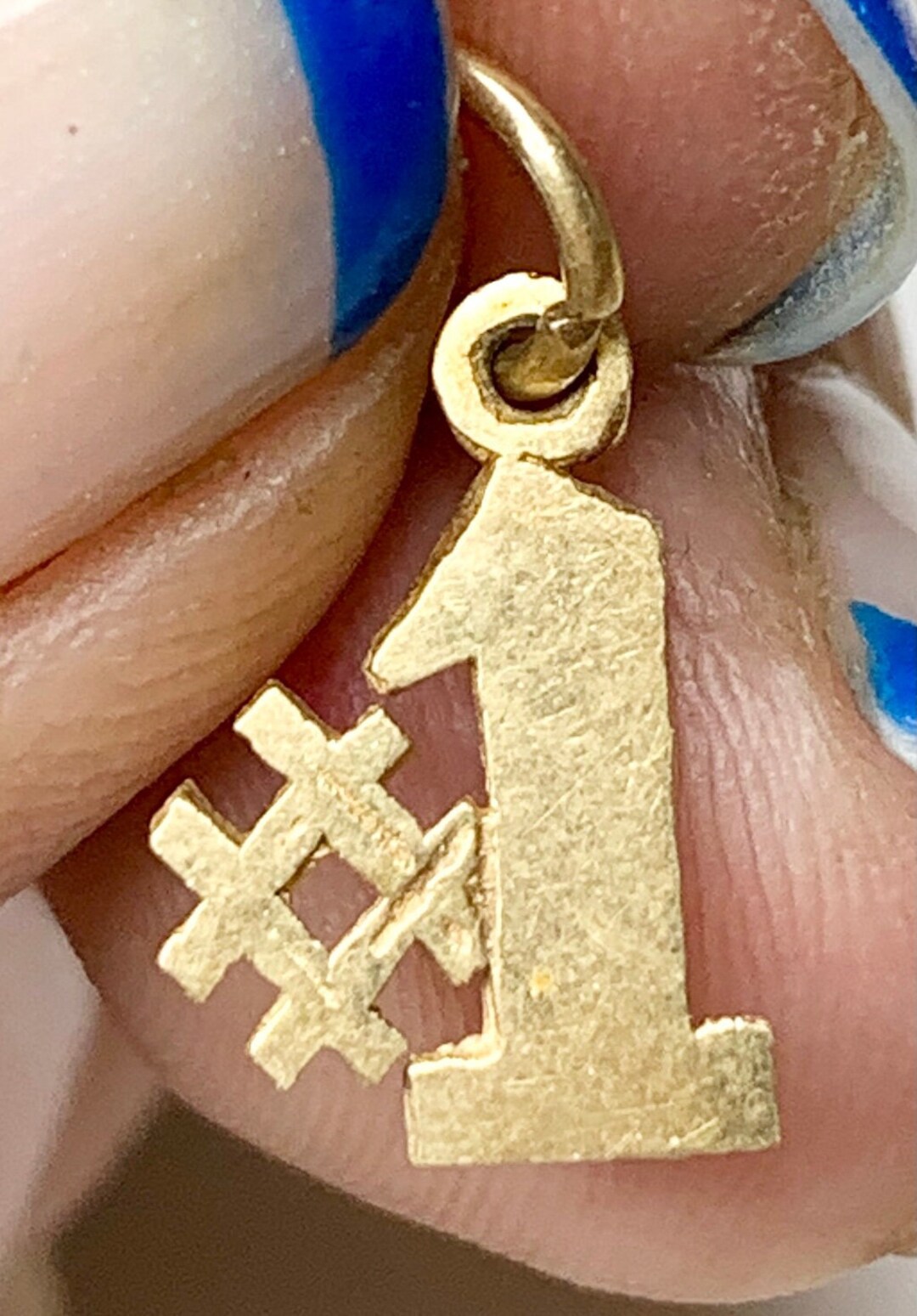 Vintage 14k Gold “number One” Charm, 1990 90s, Fine Jewelry - Etsy
