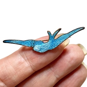 Art Deco Enamel Bluebird Brooch, C Clasp, Hat, Lapel, Dress Pin - Etsy