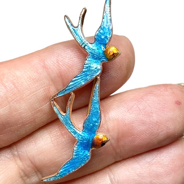 Bluebird Brooch - Etsy