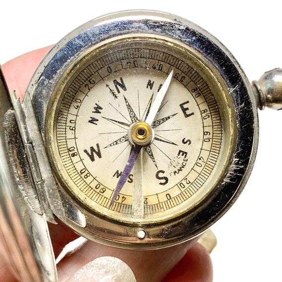 Antique Compass, Made in France, Engineering, Flip To… - Gem