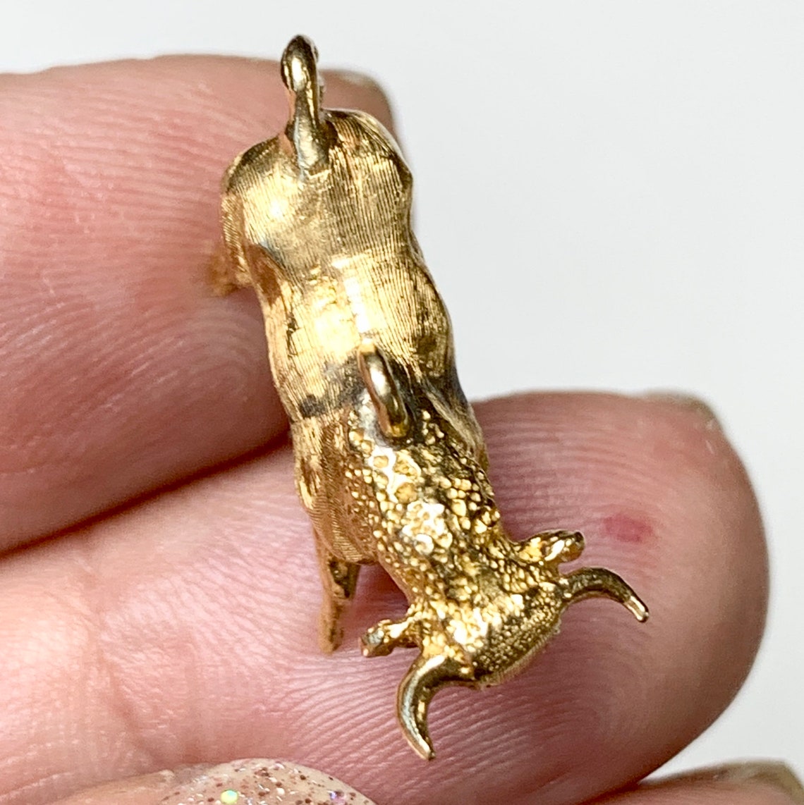 Vintage 14k Gold Bull Charm 3d Pendant. Fine Jewelry. Solid - Etsy